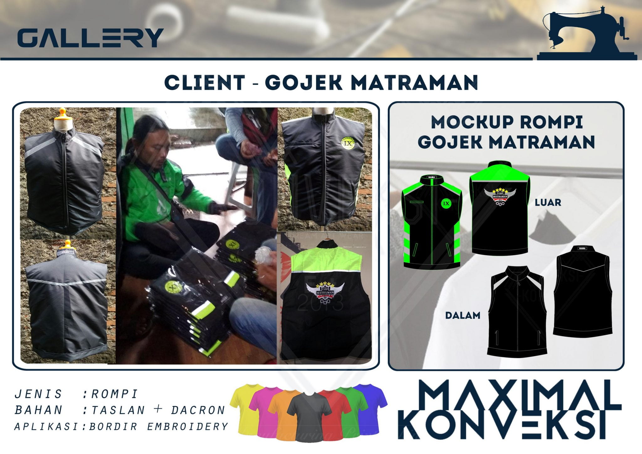 Jasa Pembuatan Rompi Jakarta - Maximal Konveksi
